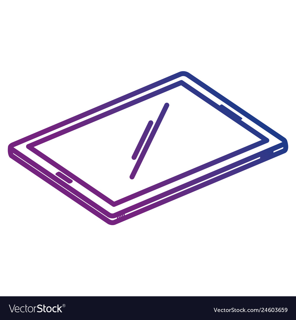 Tablet device isometric icon Royalty Free Vector Image
