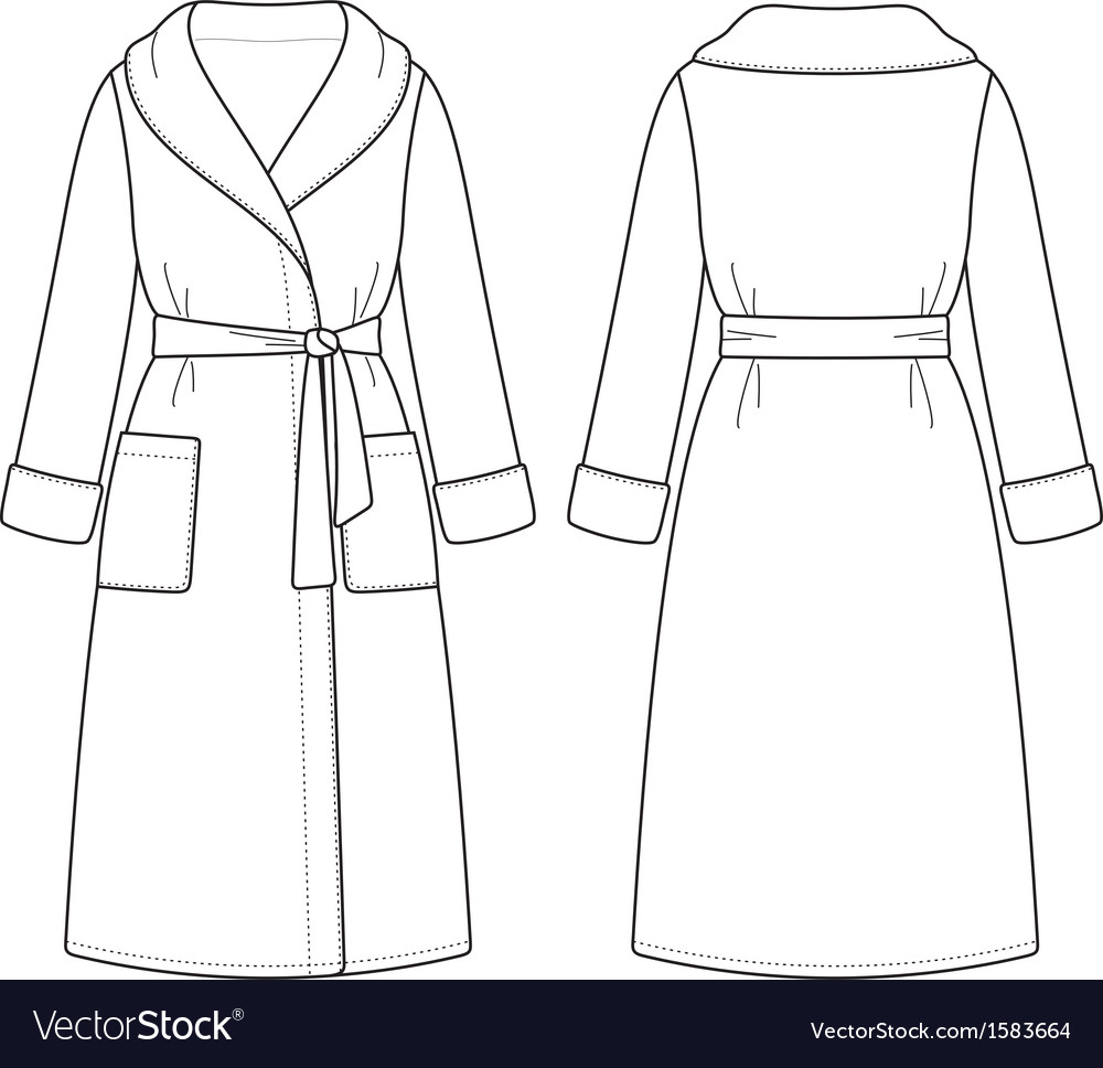 Bathrobe Royalty Free Vector Image - VectorStock