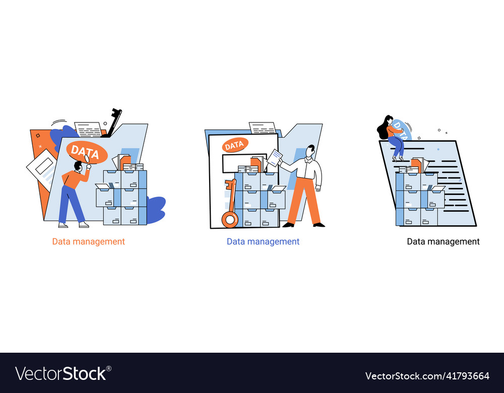 Big data analytics platform data management Vector Image