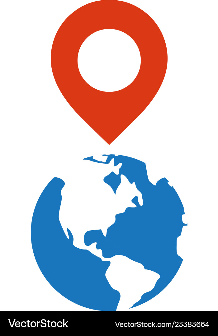 Pin map graphic icon design template Royalty Free Vector