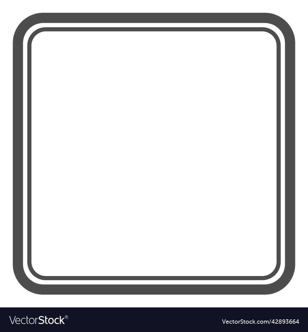 Rounded rectangle empty framework high quality Vector Image