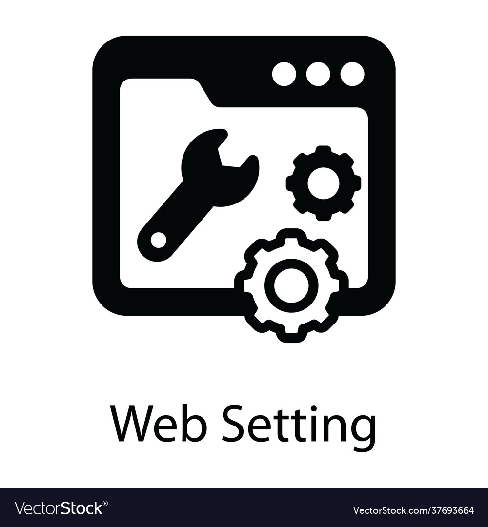 Web setting Royalty Free Vector Image - VectorStock