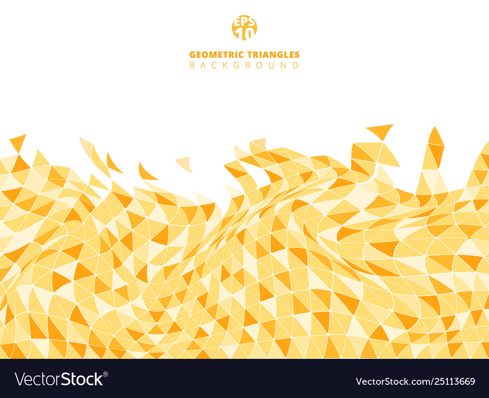 Abstract yellow geometric triangle structure Vector Image