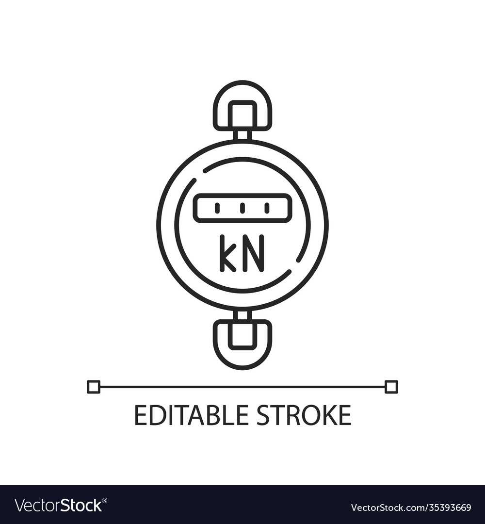 Dynamometer linear icon Royalty Free Vector Image