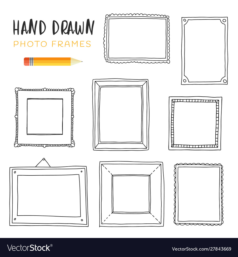 Hand-drawn frames Royalty Free Vector Image - VectorStock