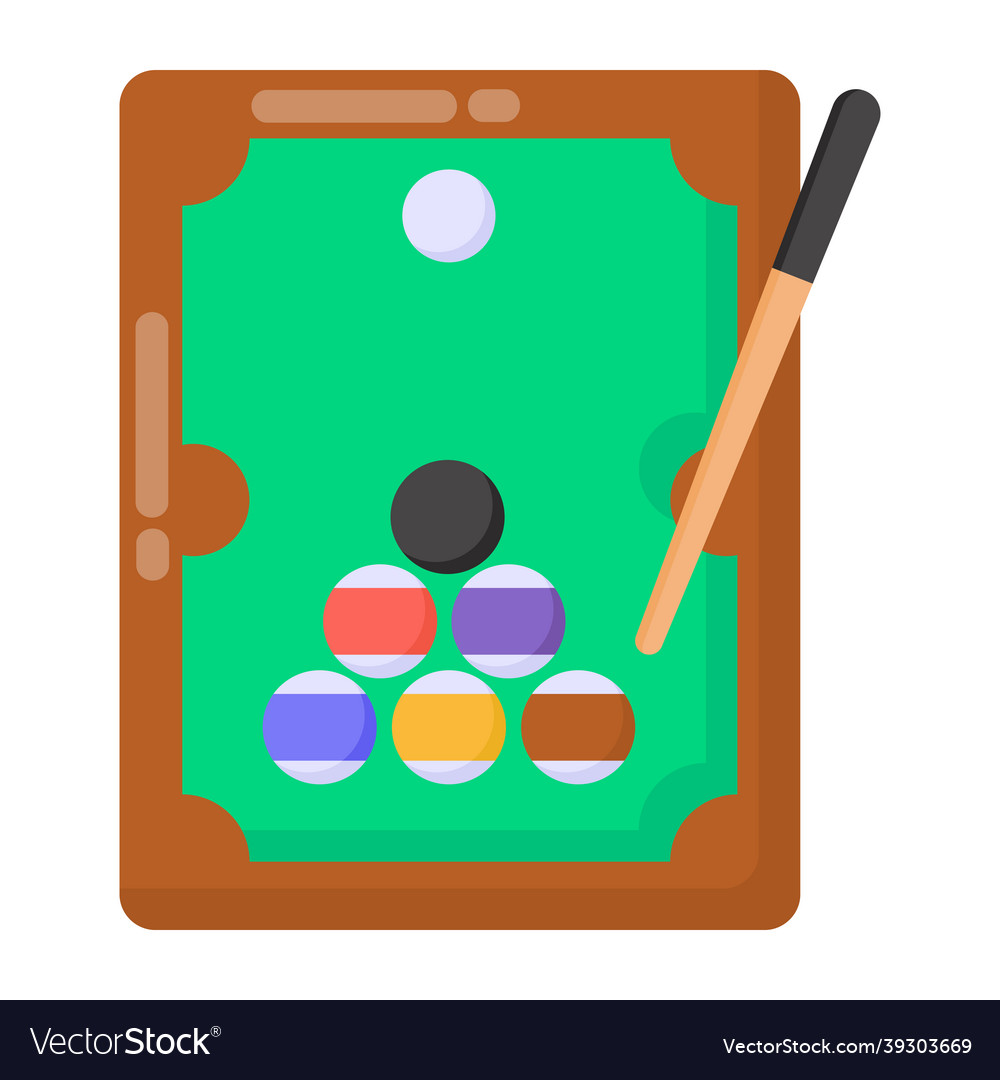 Pool table Royalty Free Vector Image - VectorStock