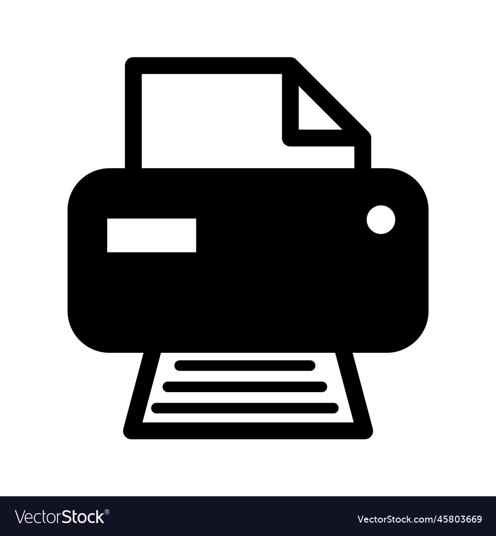 Printer document web icon printout machine Vector Image