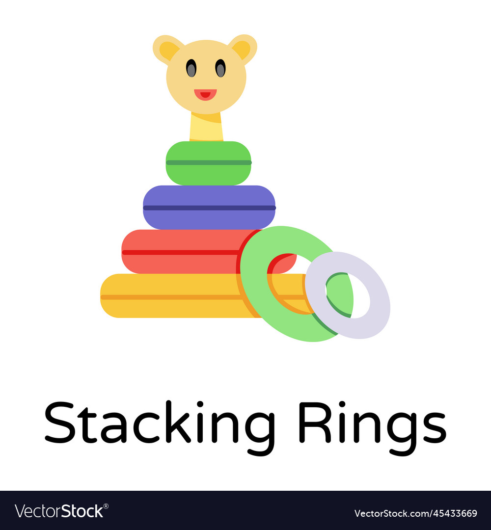 Stacking rings Royalty Free Vector Image - VectorStock