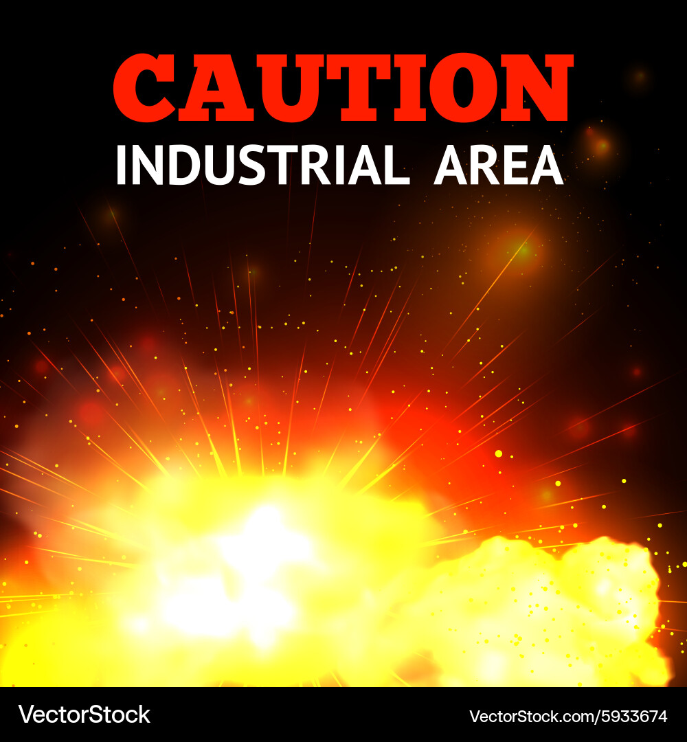 Explosion fire background Royalty Free Vector Image