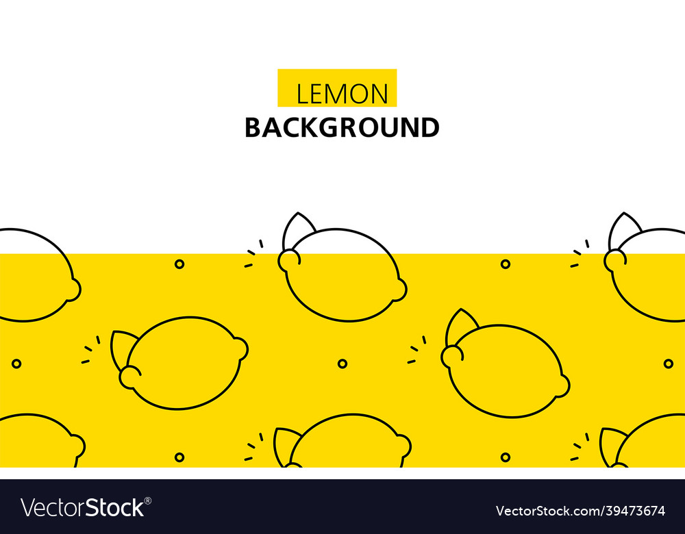 Lemon background Royalty Free Vector Image - VectorStock