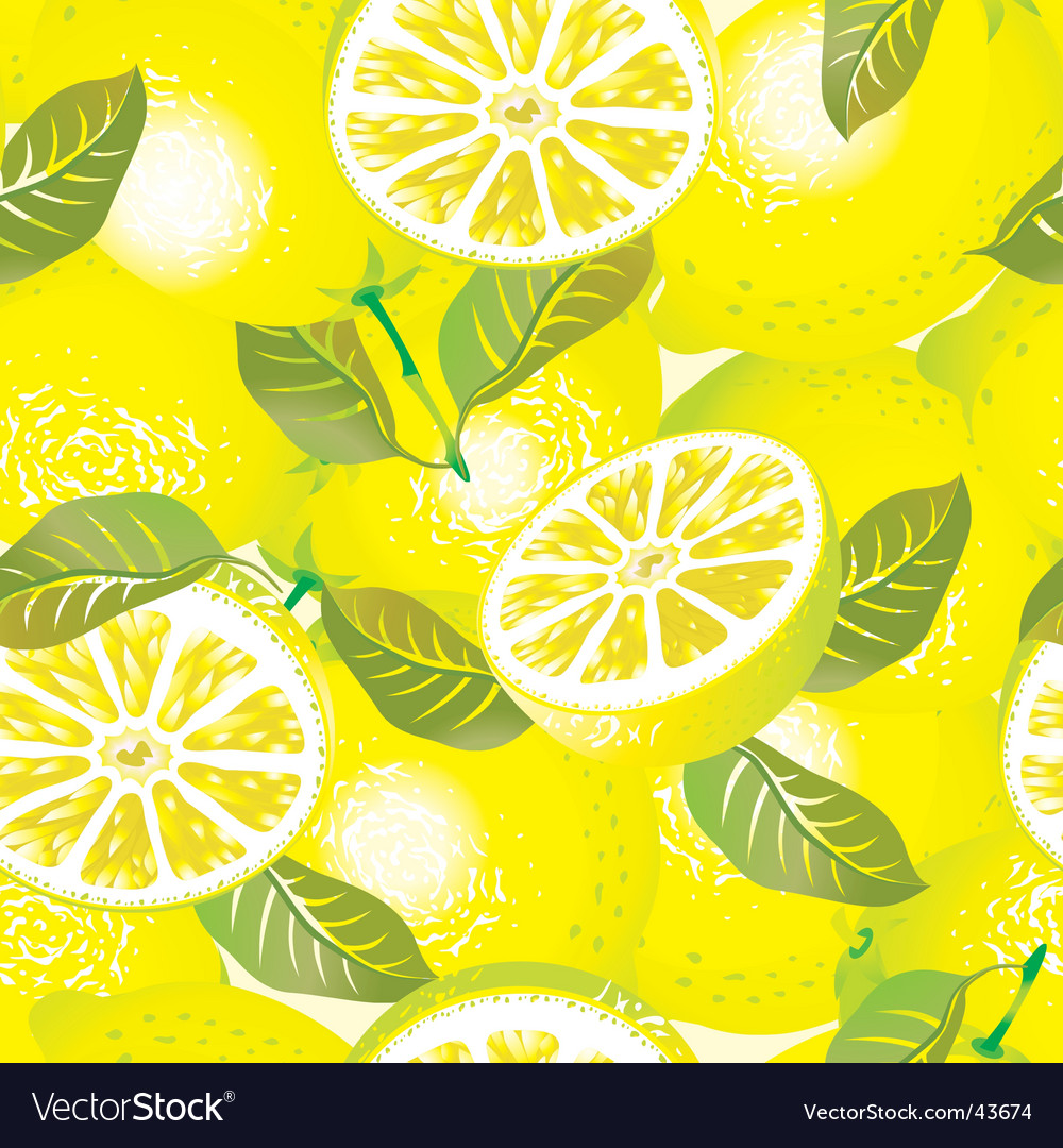 Lemon background Royalty Free Vector Image - VectorStock