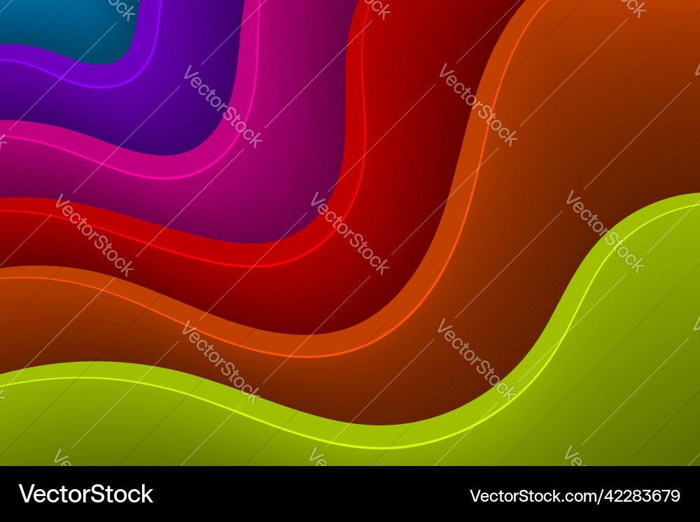 Colorful 3d background rainbow Royalty Free Vector Image