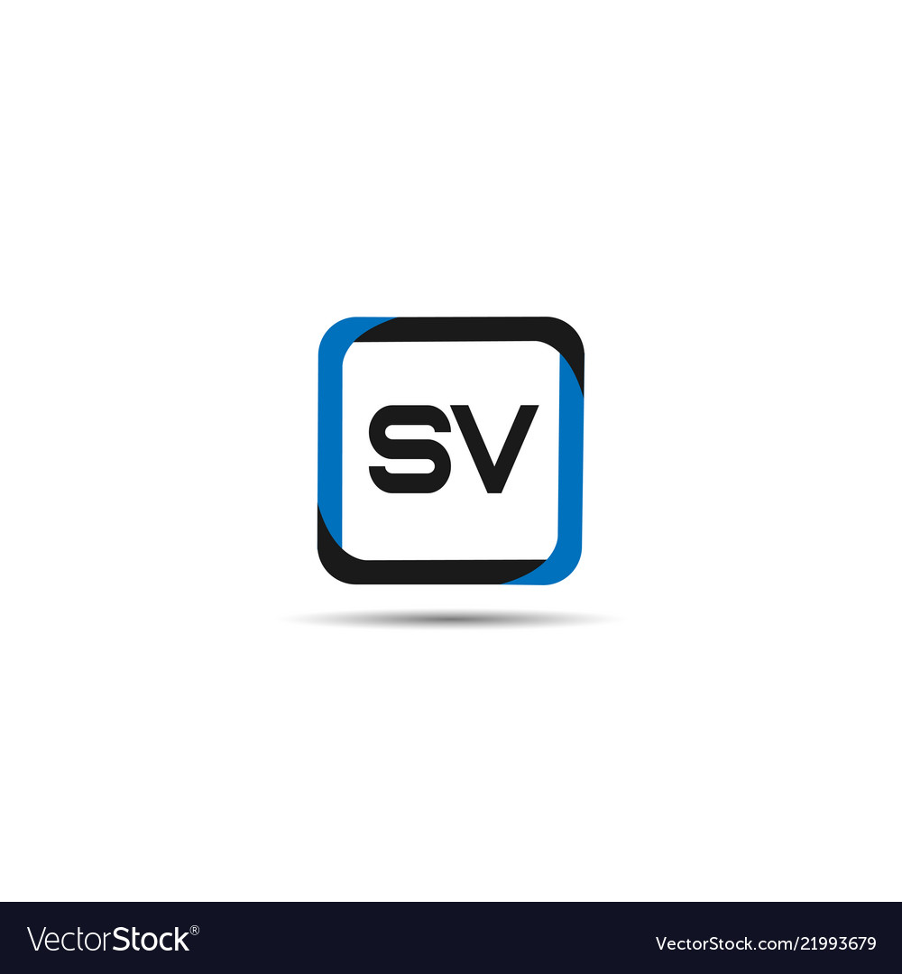 Initial letter sv logo template design Royalty Free Vector