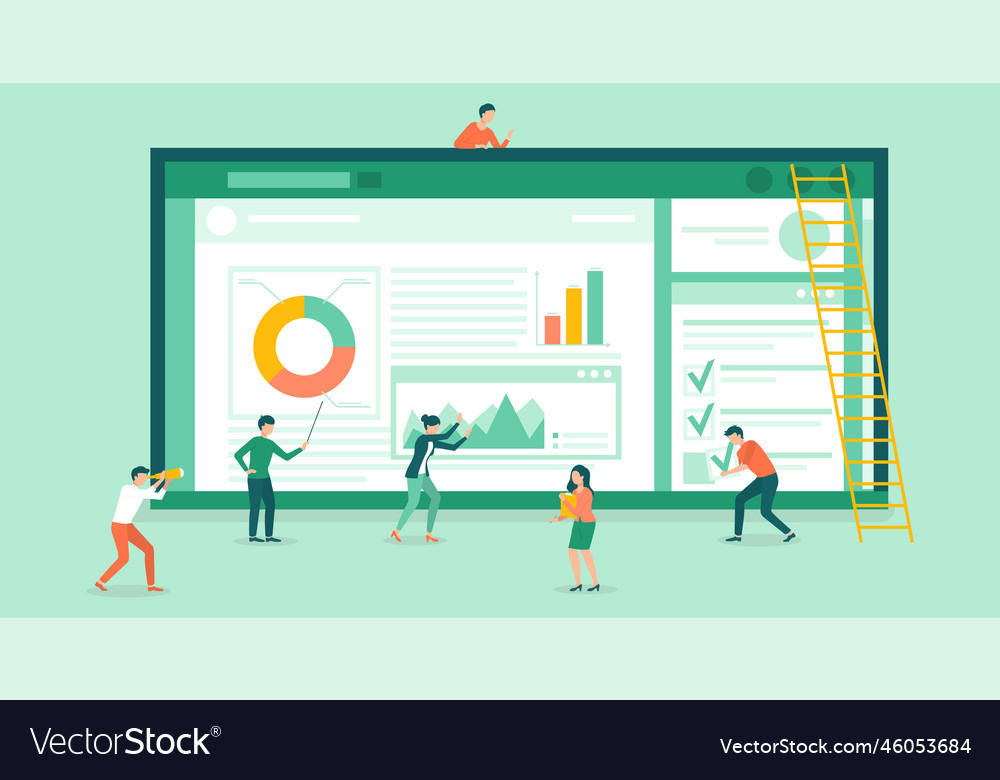 Business school or courses project results Vector Image