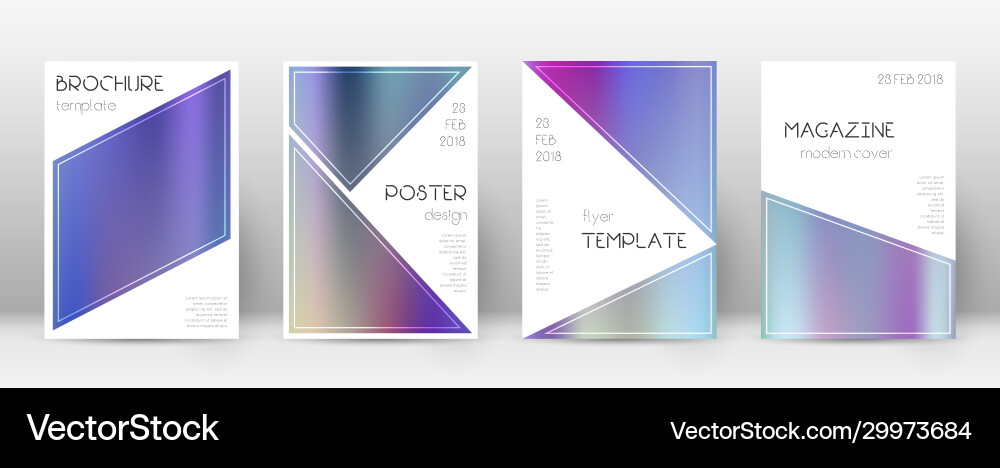 Flyer layout triangle appealing template for broc Vector Image