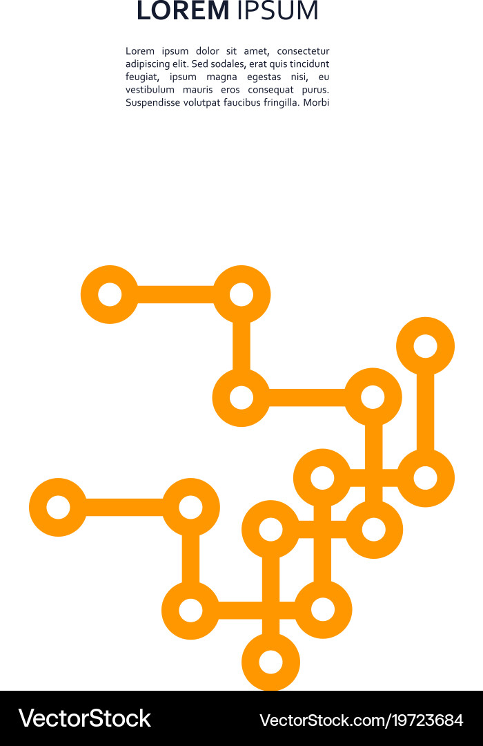 Network connection minimal design line and dot Vector Image