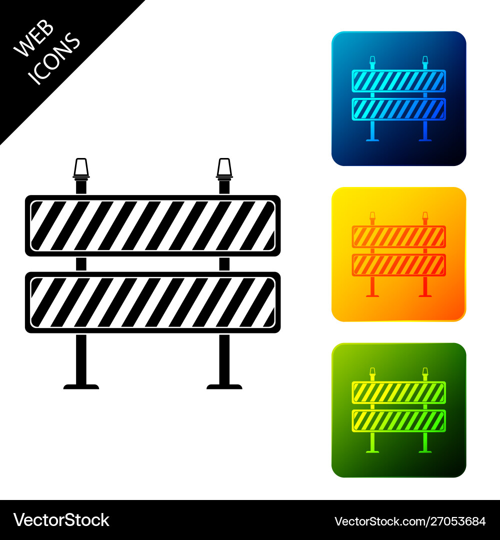 Road barrier icon symbol restricted area which Vector Image