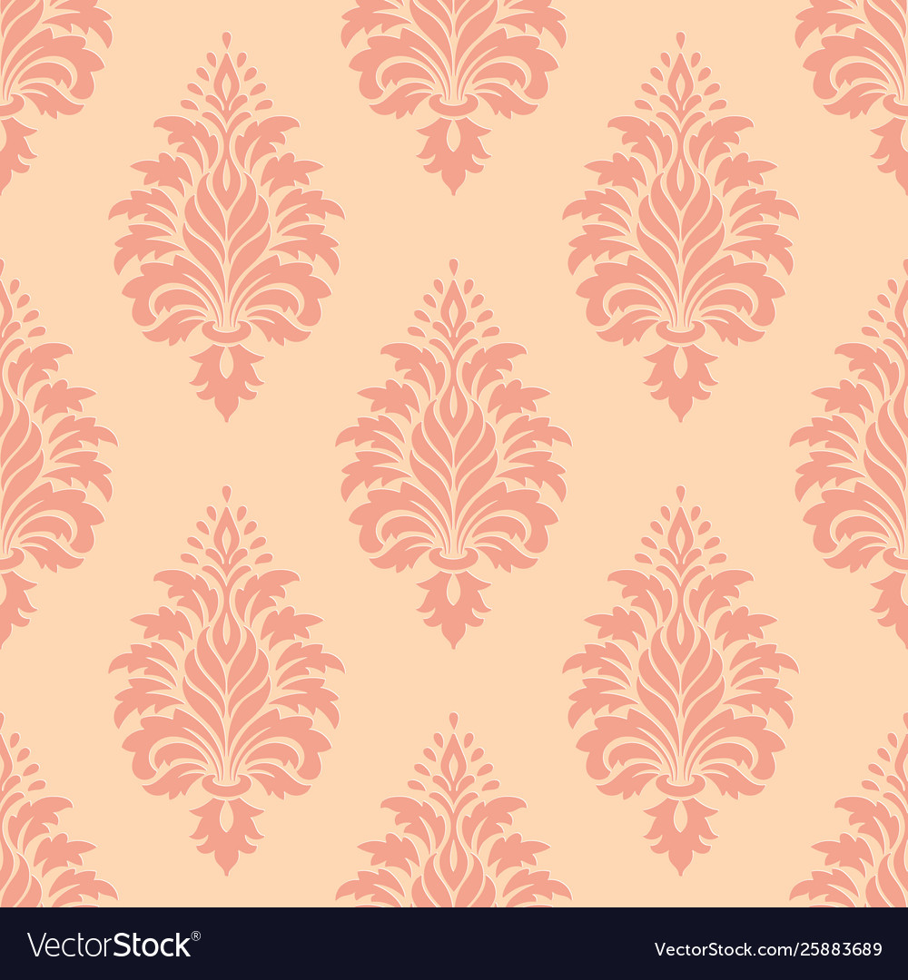 Damask seamless pattern background Royalty Free Vector Image