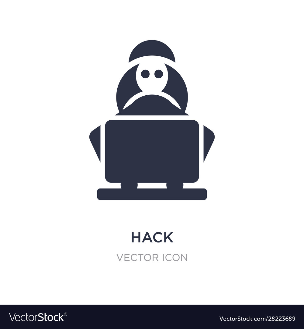 Hack icon on white background simple element from Vector Image