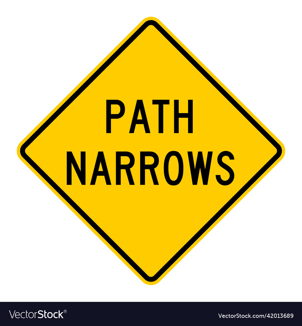 Path narrows Royalty Free Vector Image - VectorStock