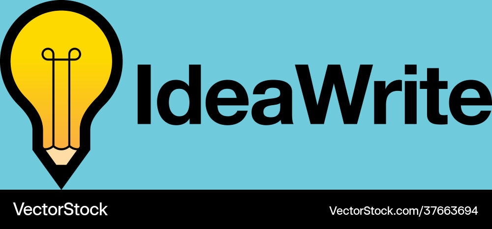 Idea write Royalty Free Vector Image - VectorStock