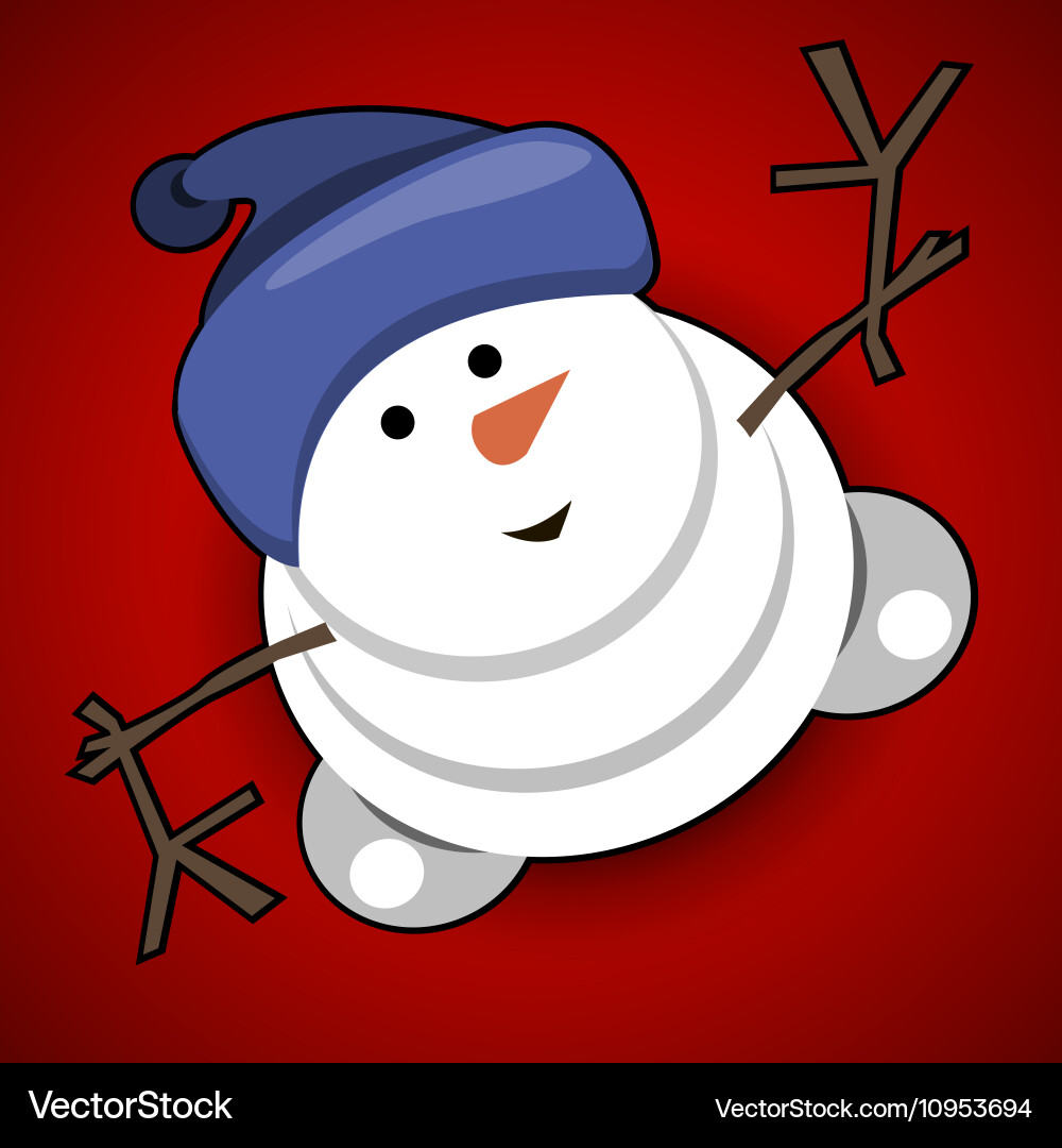 Jolly snowman Royalty Free Vector Image - VectorStock