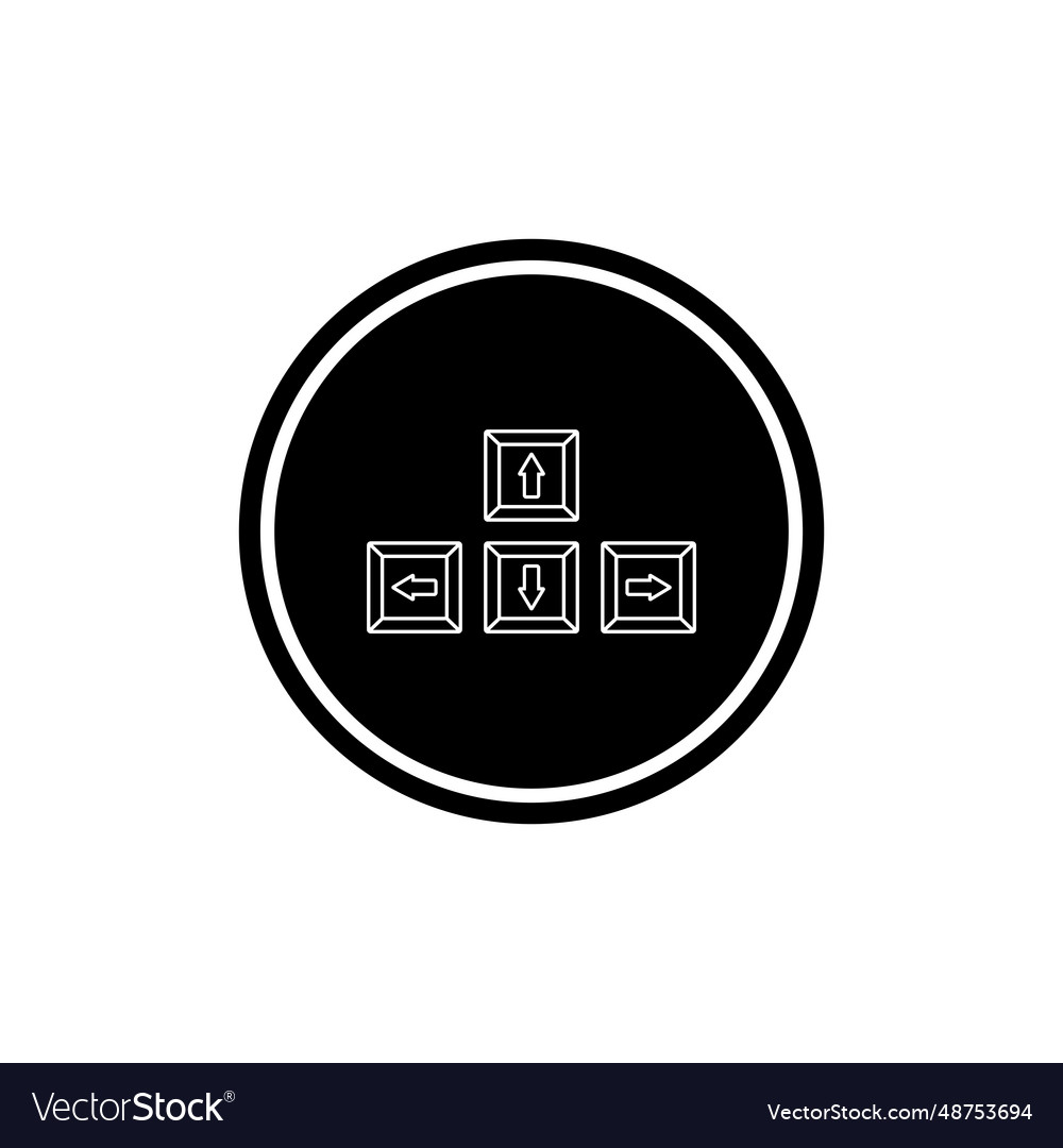 Keyboard Button Icon Royalty Free Vector Image