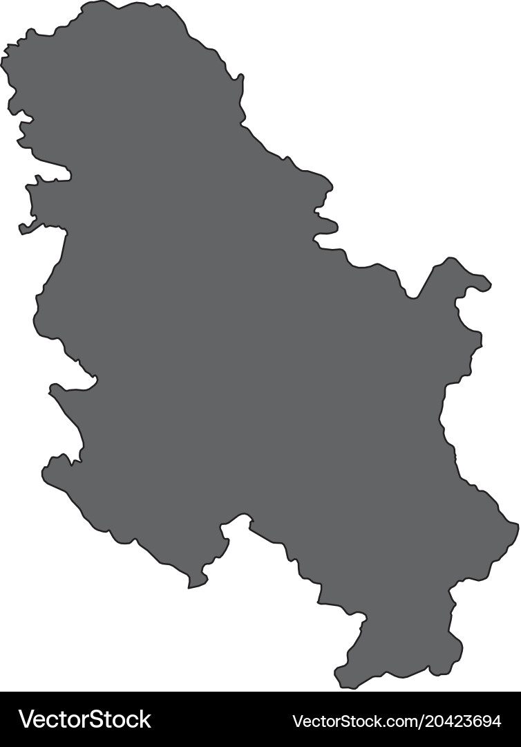Map of serbia Royalty Free Vector Image - VectorStock