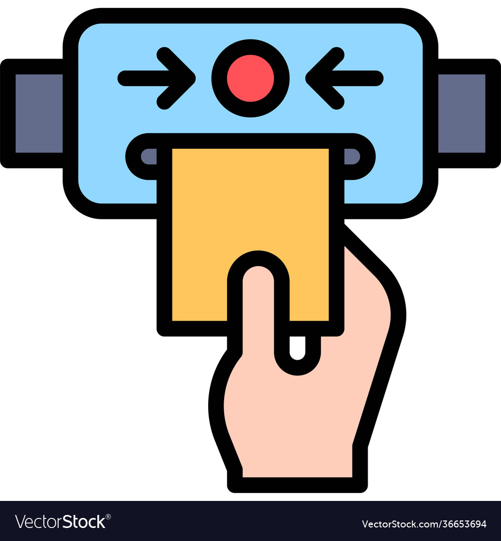 Parking validation machine icon lot Royalty Free Vector