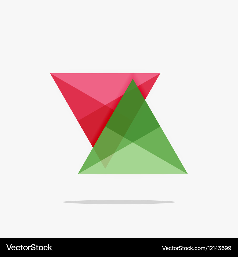Blank triangle layout business template Royalty Free Vector