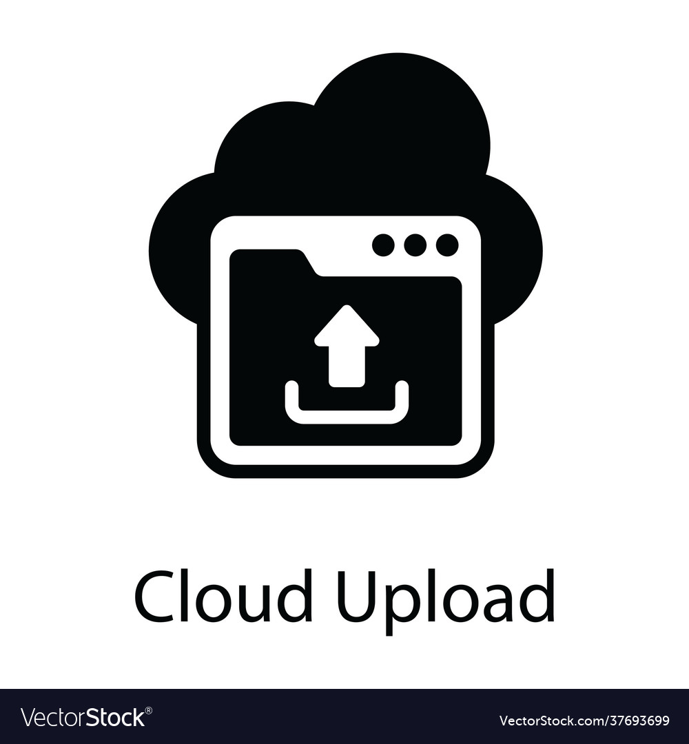 Cloud upload Royalty Free Vector Image - VectorStock
