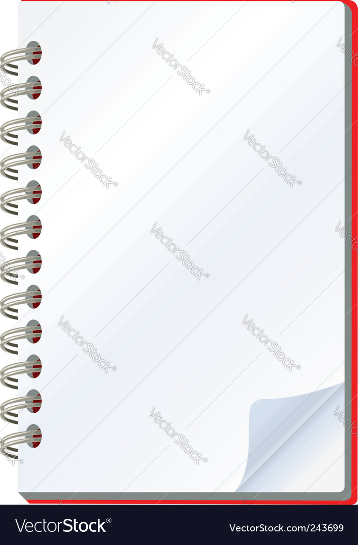Notepad Royalty Free Vector Image - VectorStock