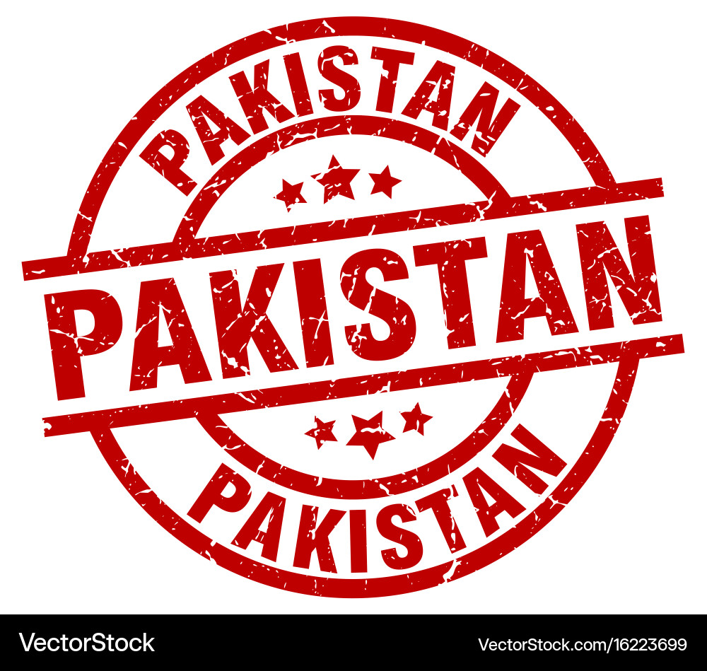 Pakistan red round grunge stamp Royalty Free Vector Image