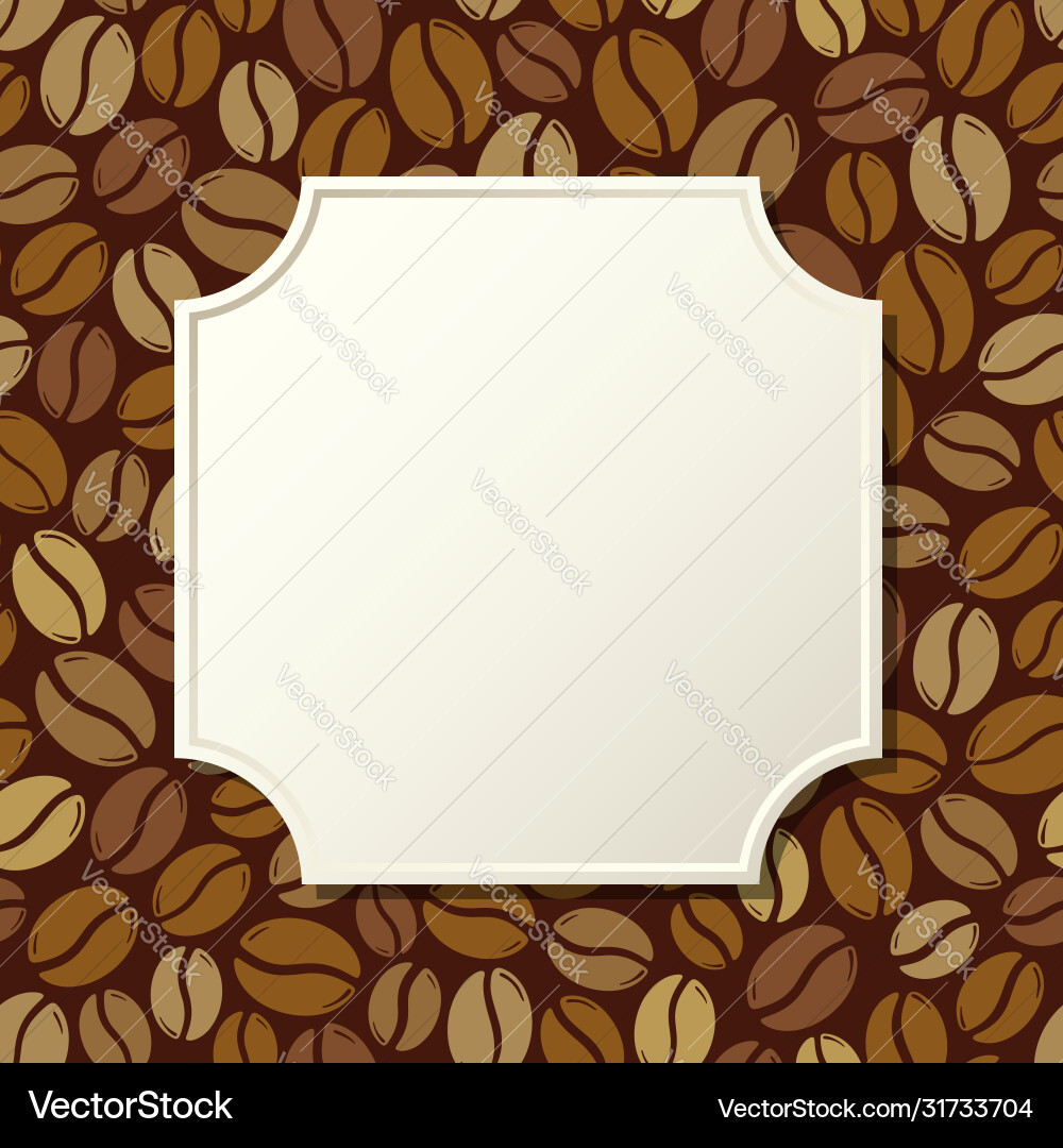 Blank coffee beans frame Royalty Free Vector Image