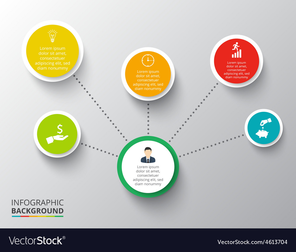 Circle elements for infographic Royalty Free Vector Image