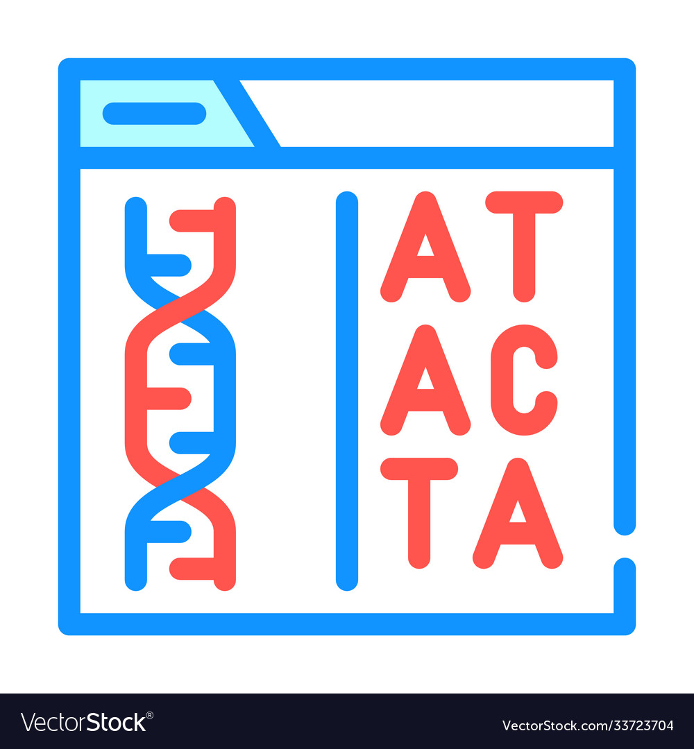 Decoding dna code color icon Royalty Free Vector Image