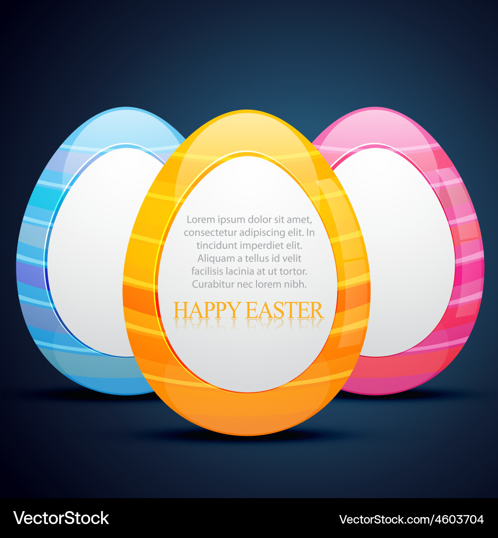 Easter eggs design Royalty Free Vector Image - VectorStock