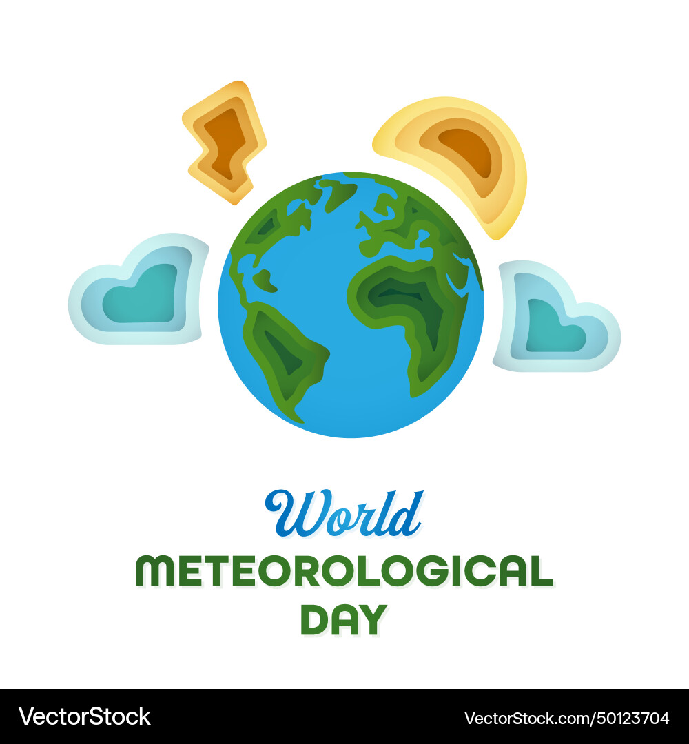On the theme world meteorological day Royalty Free Vector