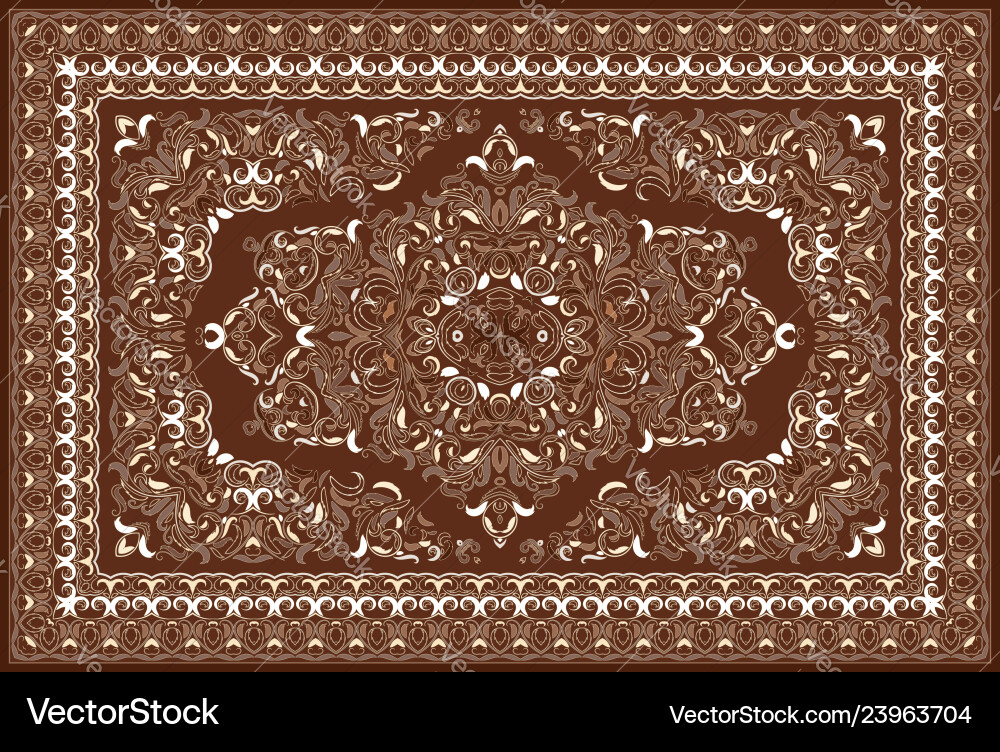 Persian colored carpet Royalty Free Vector Image