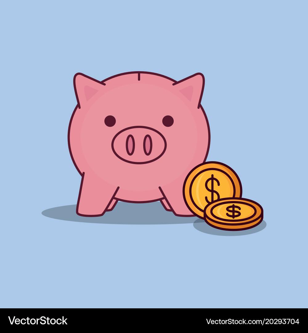 Piggy bank design Royalty Free Vector Image - VectorStock