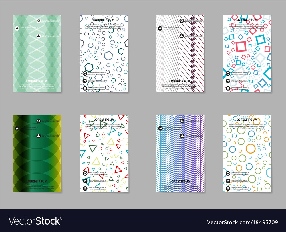 Abstract brochure compositions in business style Vector Image