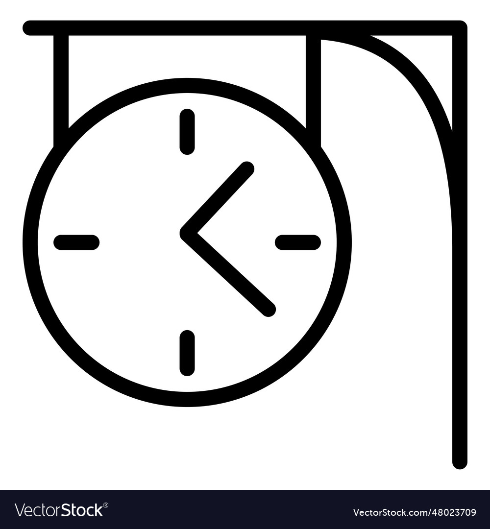 Clock time stroke Royalty Free Vector Image - VectorStock