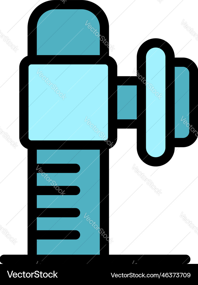 Mammography device icon flat Royalty Free Vector Image