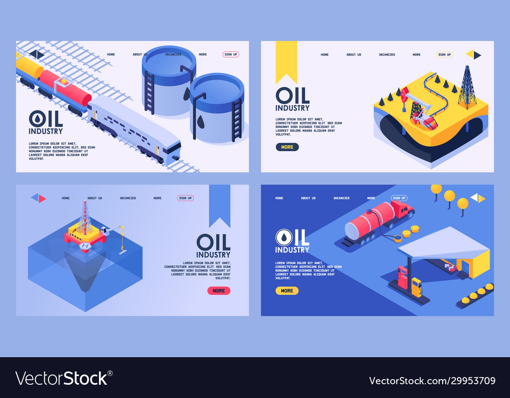 Oil industry isometric production with pump Vector Image