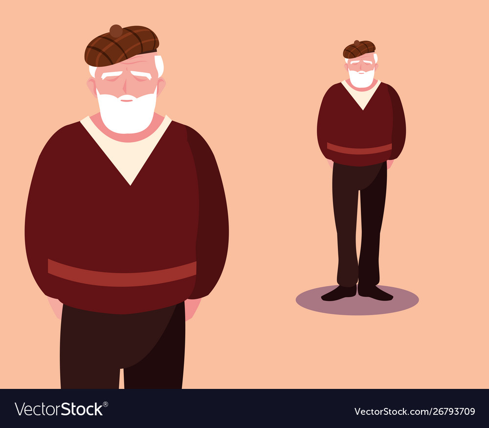 Old man Royalty Free Vector Image - VectorStock