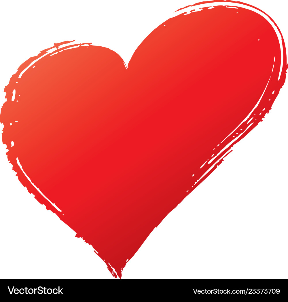 Red heart icon on white Royalty Free Vector Image