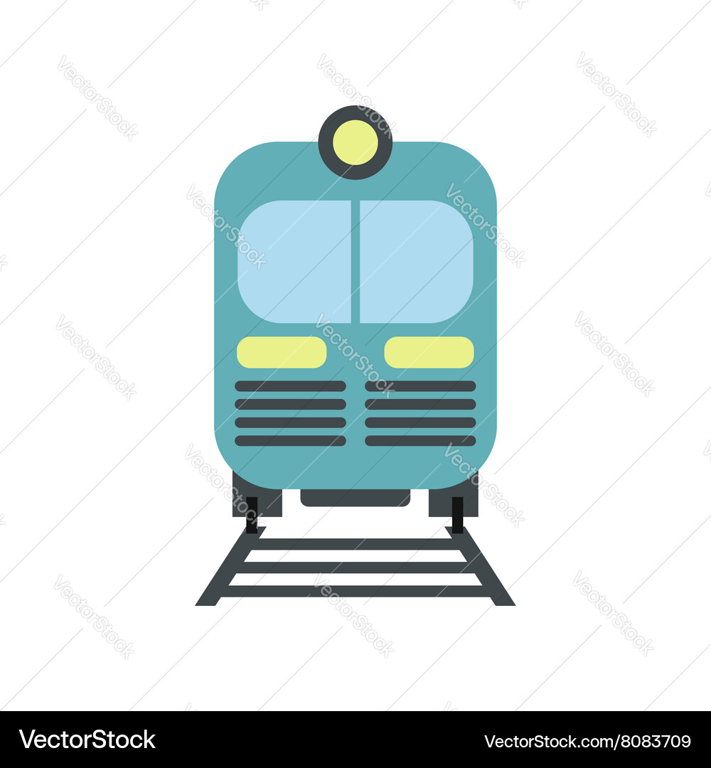 Train icon flat Royalty Free Vector Image - VectorStock