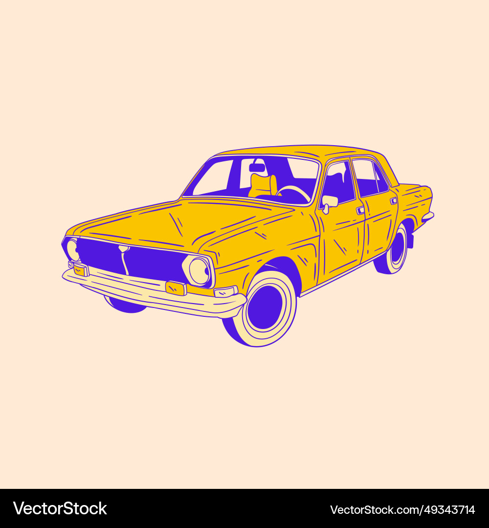 Classic retro car design 25 Royalty Free Vector Image