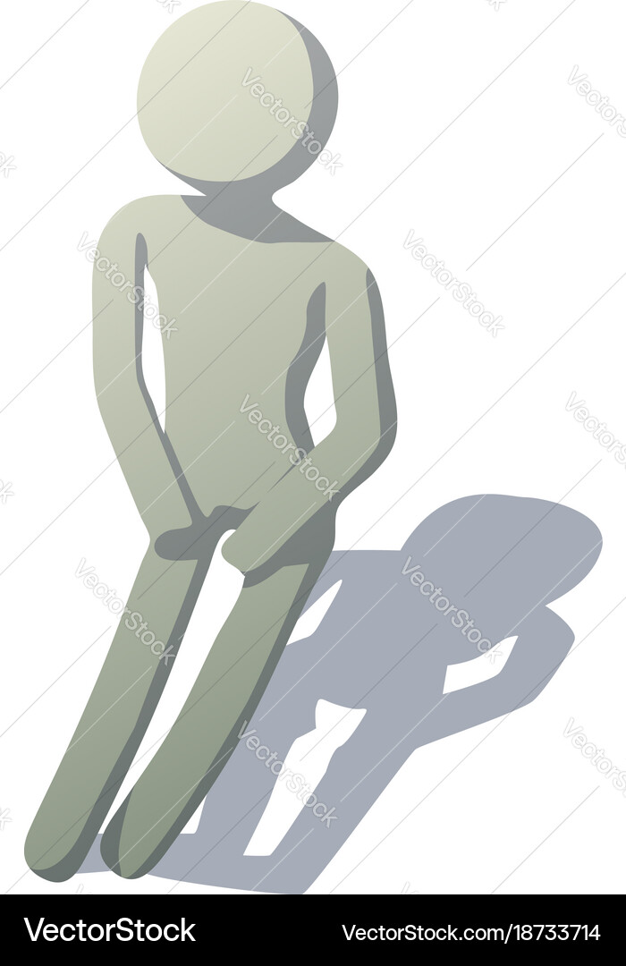 Stick man sit down icon isometric style Royalty Free Vector