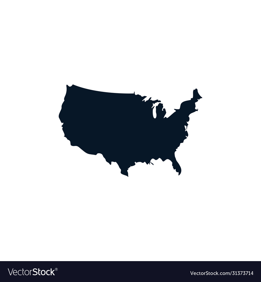 Usa map graphic design template isolated Vector Image
